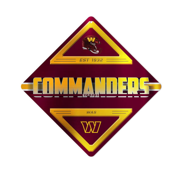 Washington Commanders Sign Metal Diamond Shape – Team Fan Cave