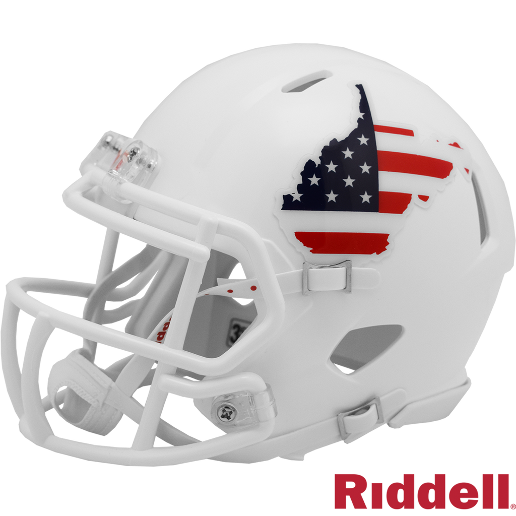 West Virginia Mountaineers Helmet Riddell Replica Mini Speed Style Sta ...