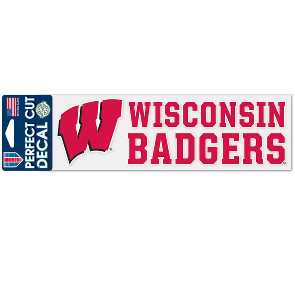 Wisconsin Badgers Decal 3x10 Perfect Cut Color – Team Fan Cave