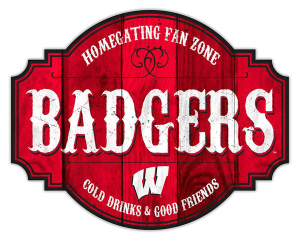 Wisconsin Badgers Wood Tavern Sign – Team Fan Cave